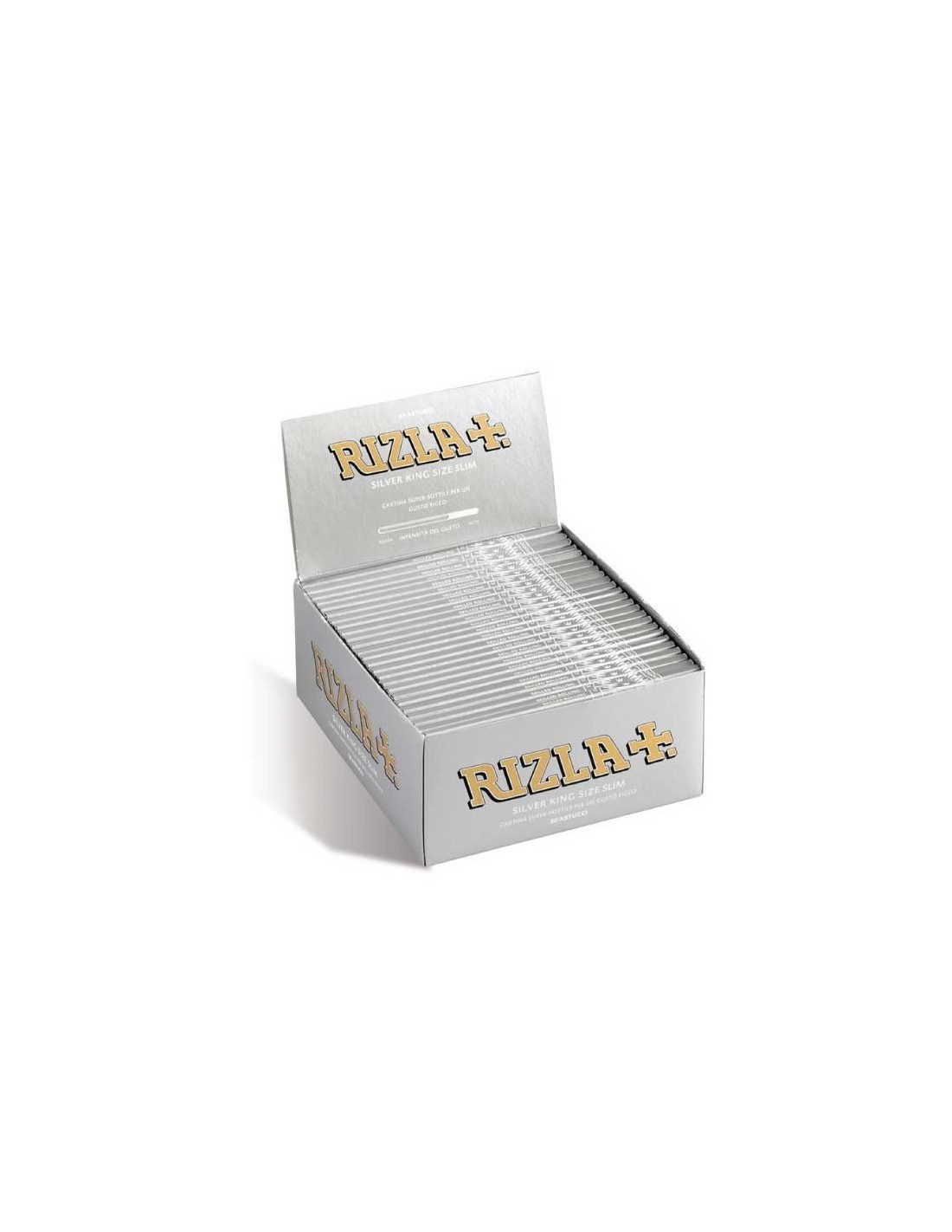 Rizla King Size Slim Long Silver Argento rolling papers