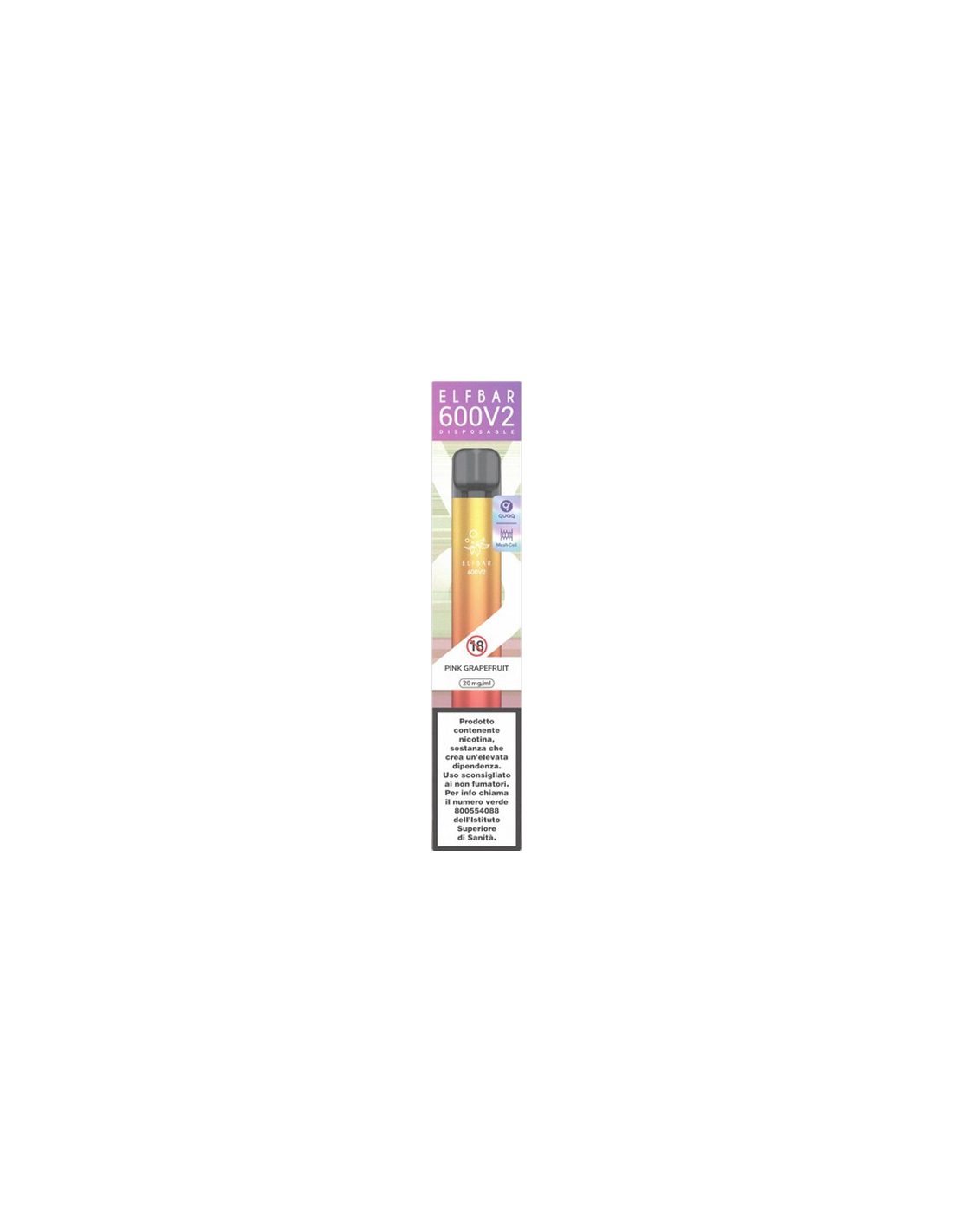 Pink Grapefruit ElfBar 600 V2 Puff Usa e Getta | Svapoebasta
